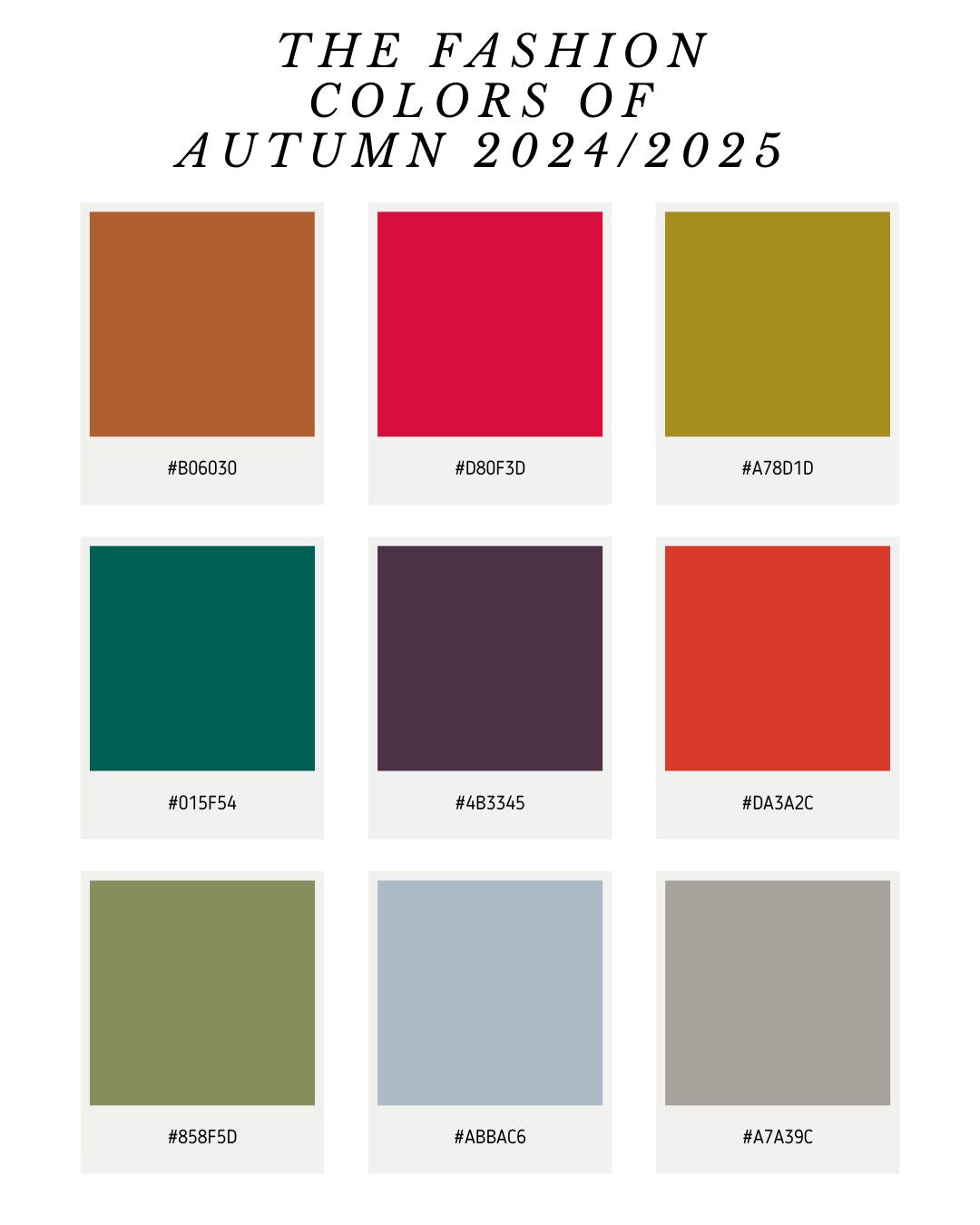Autumn/Winter 2024 Fashion Color Trends: A Sneak Peek into the Season ...